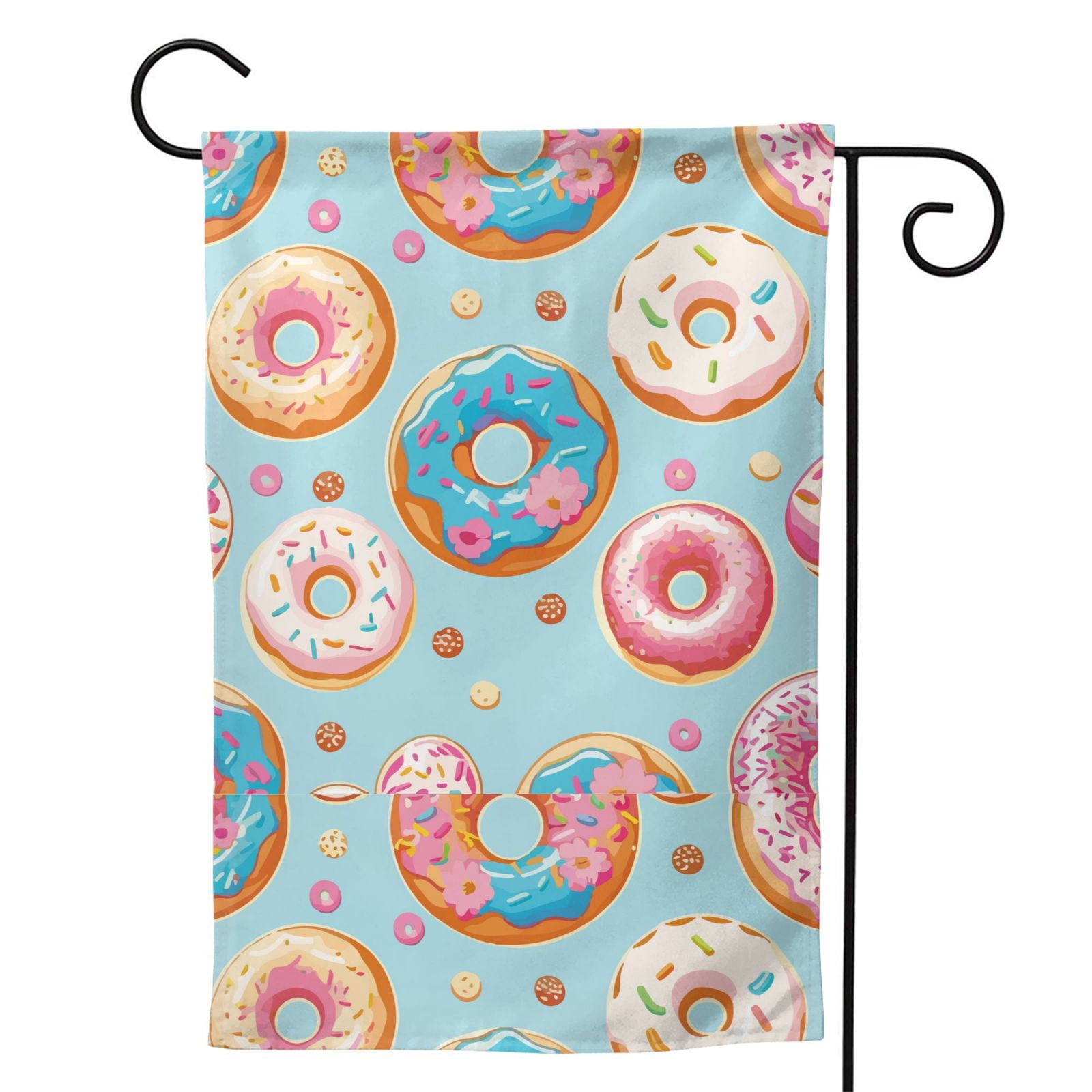 Sigee Colorful Donut for Live Happy Decorative Small Garden Flag,Double ...