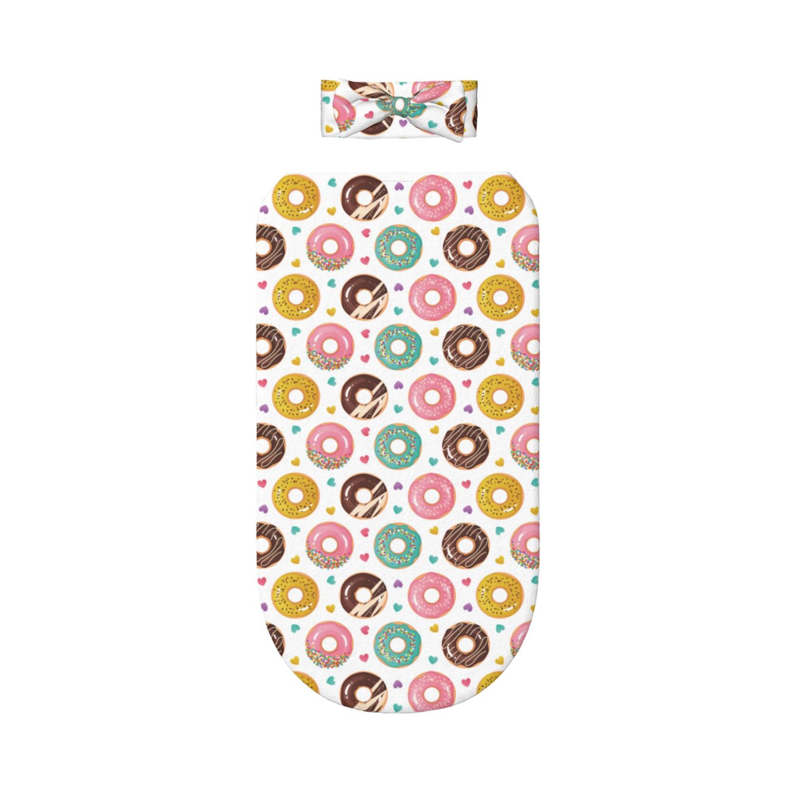 Sigee Colorful Donuts for Newborn Infant Swaddle Wrap and Bow Knot ...