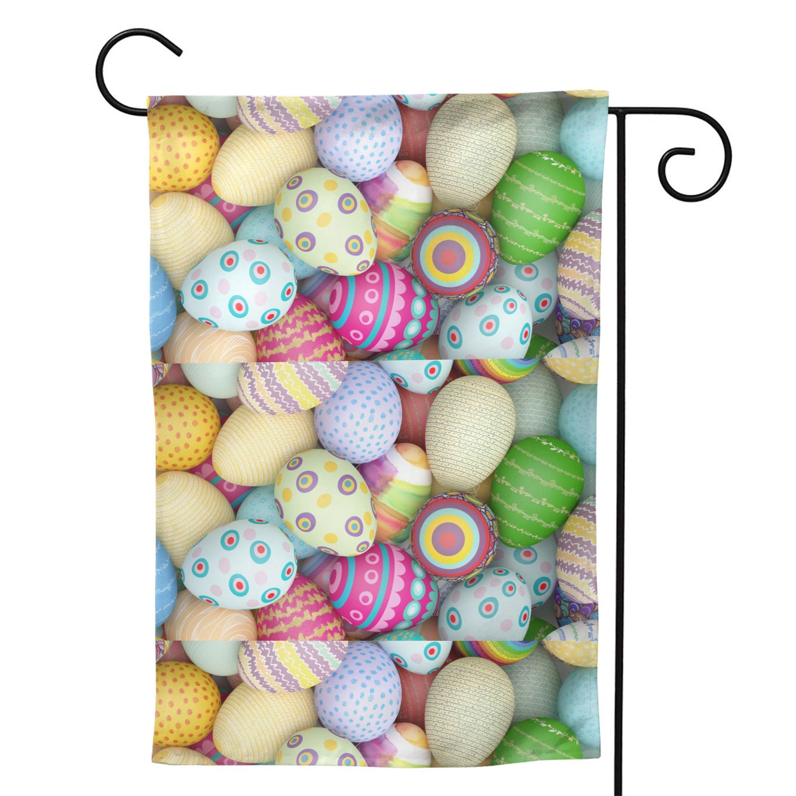 Sigee Colorful Easter Eggs for Live Happy Decorative Small Garden Flag ...