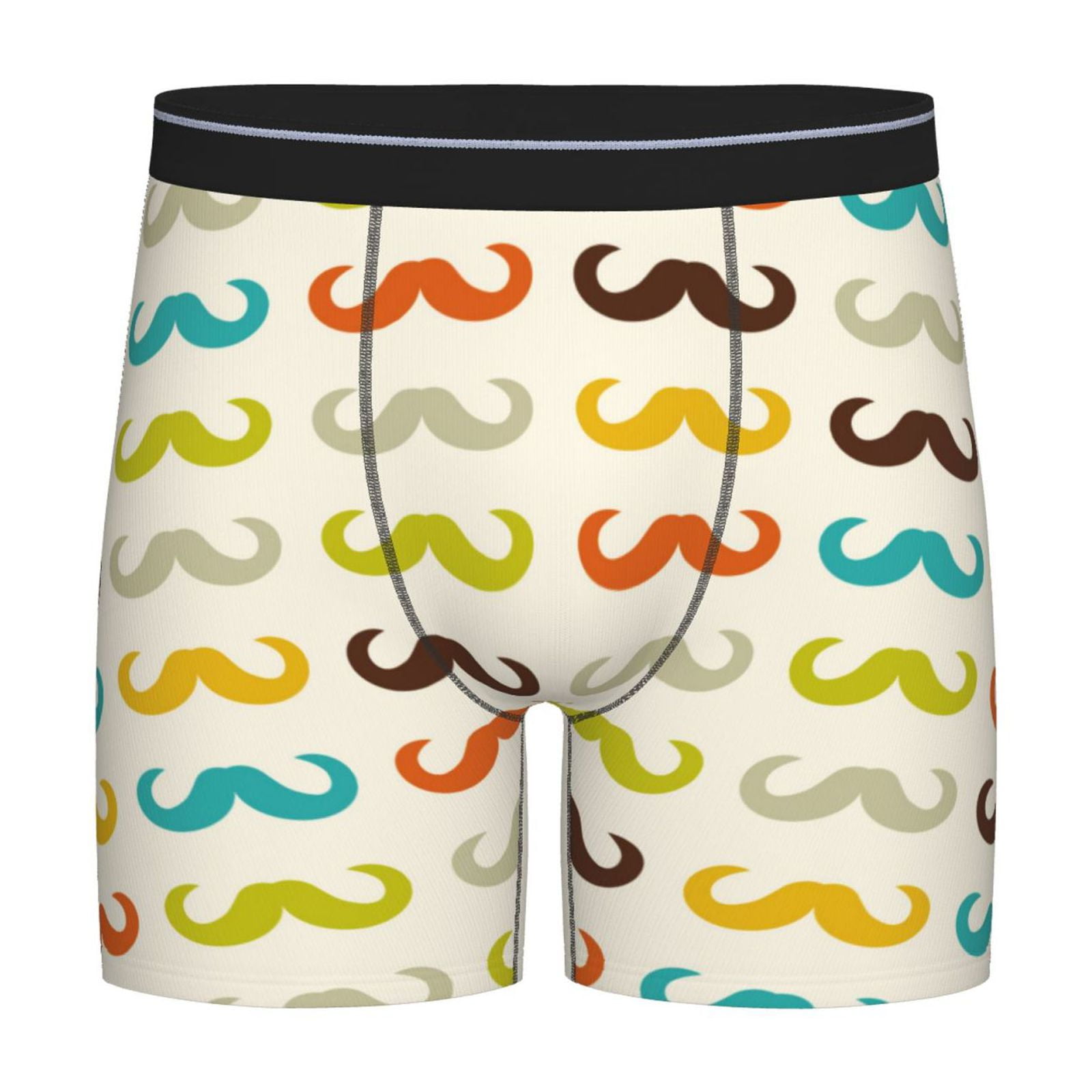 Sigee Colorful Mustache for Men's Boxer Briefs,Moisture Wicking and ...