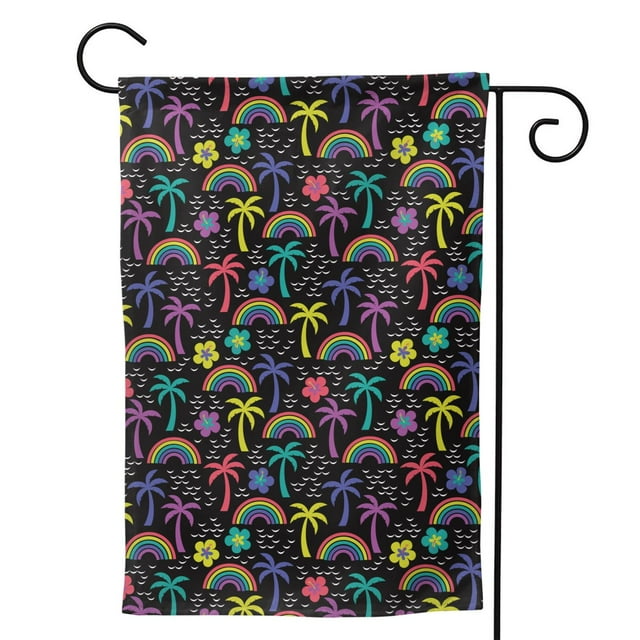 Sigee Colorful Palms for Live Happy Decorative Small Garden Flag,Double ...