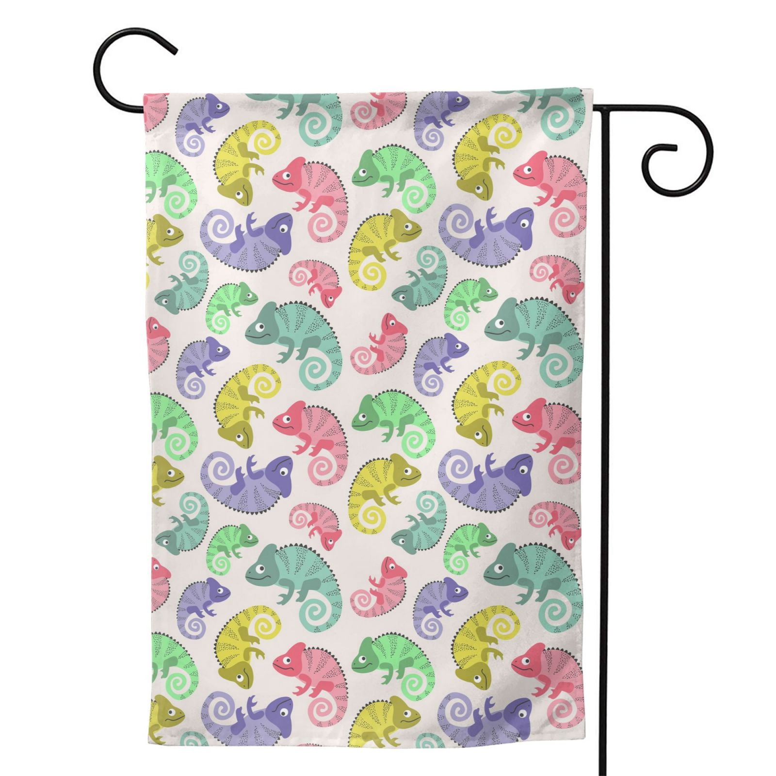 Sigee Colorful Pattern With Cute Chameleons for Live Happy Decorative ...