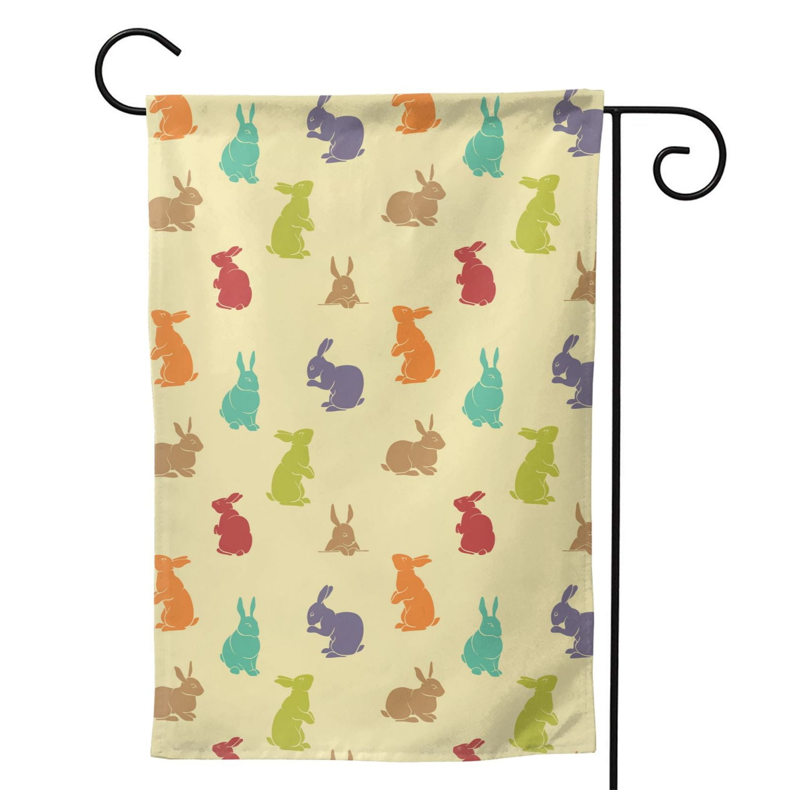 Sigee Colorful Rabbit for Live Happy Decorative Small Garden Flag ...