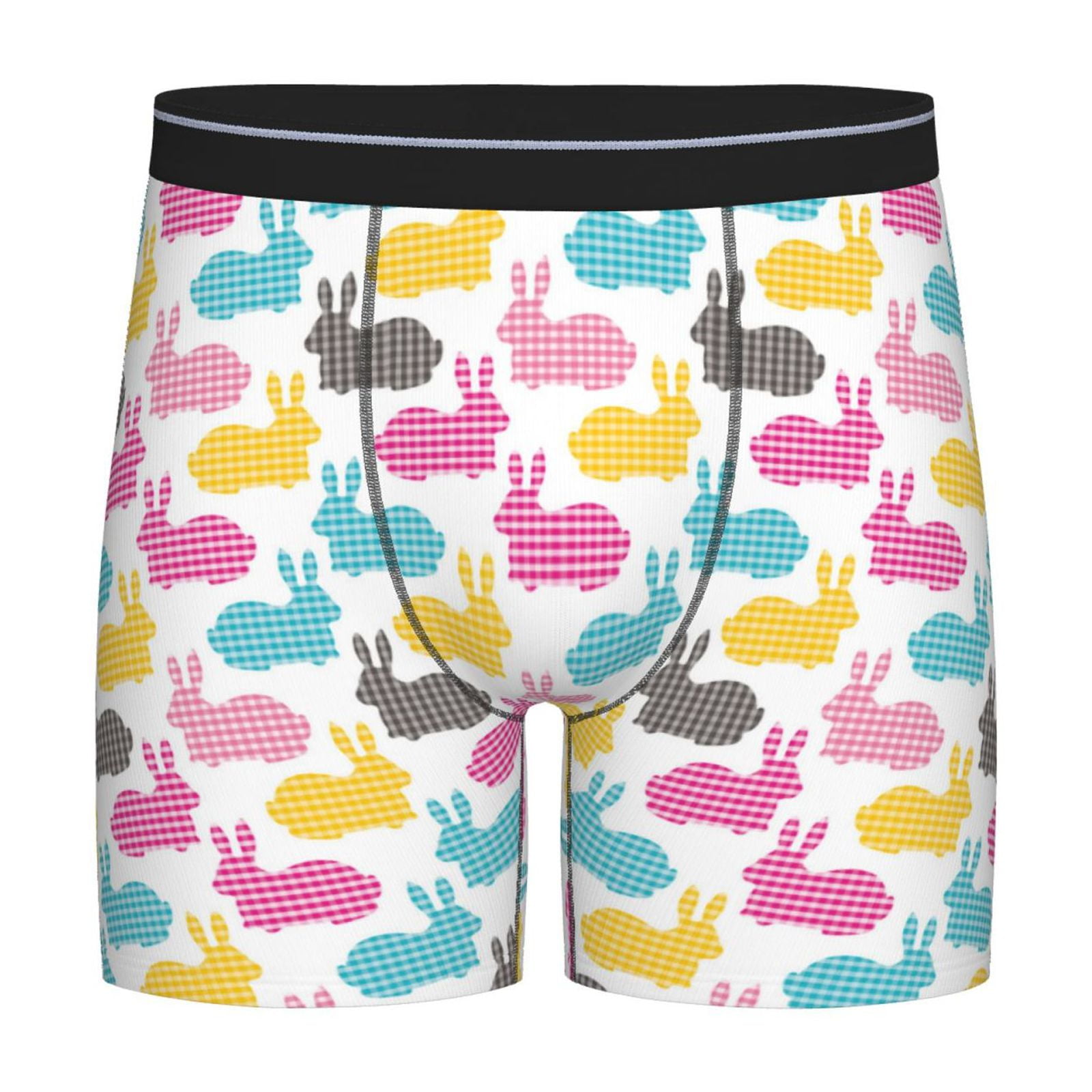Sigee Colorful Rabbit for Men's Boxer Briefs,Moisture Wicking and ...