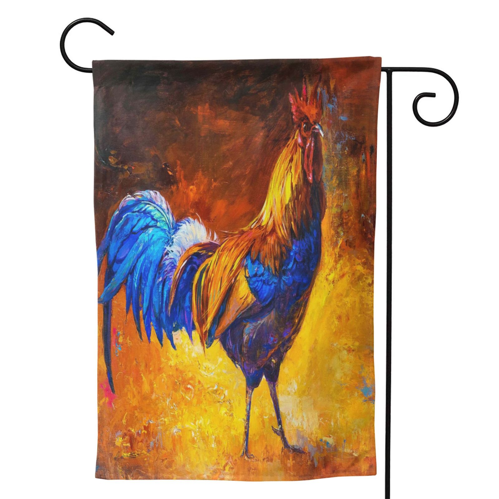 Sigee Colorful Rooster for Live Happy Decorative Small Garden Flag ...