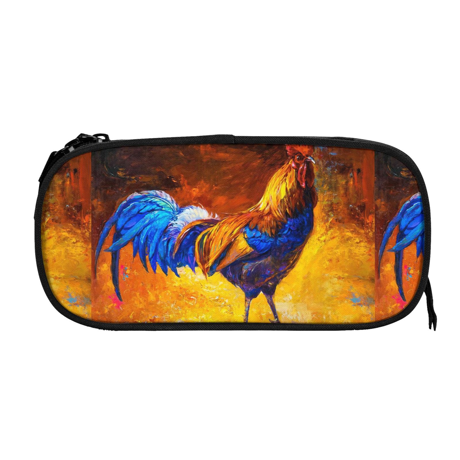 Sigee Colorful Rooster for Portable Pencil Pouch with Zipper for ...