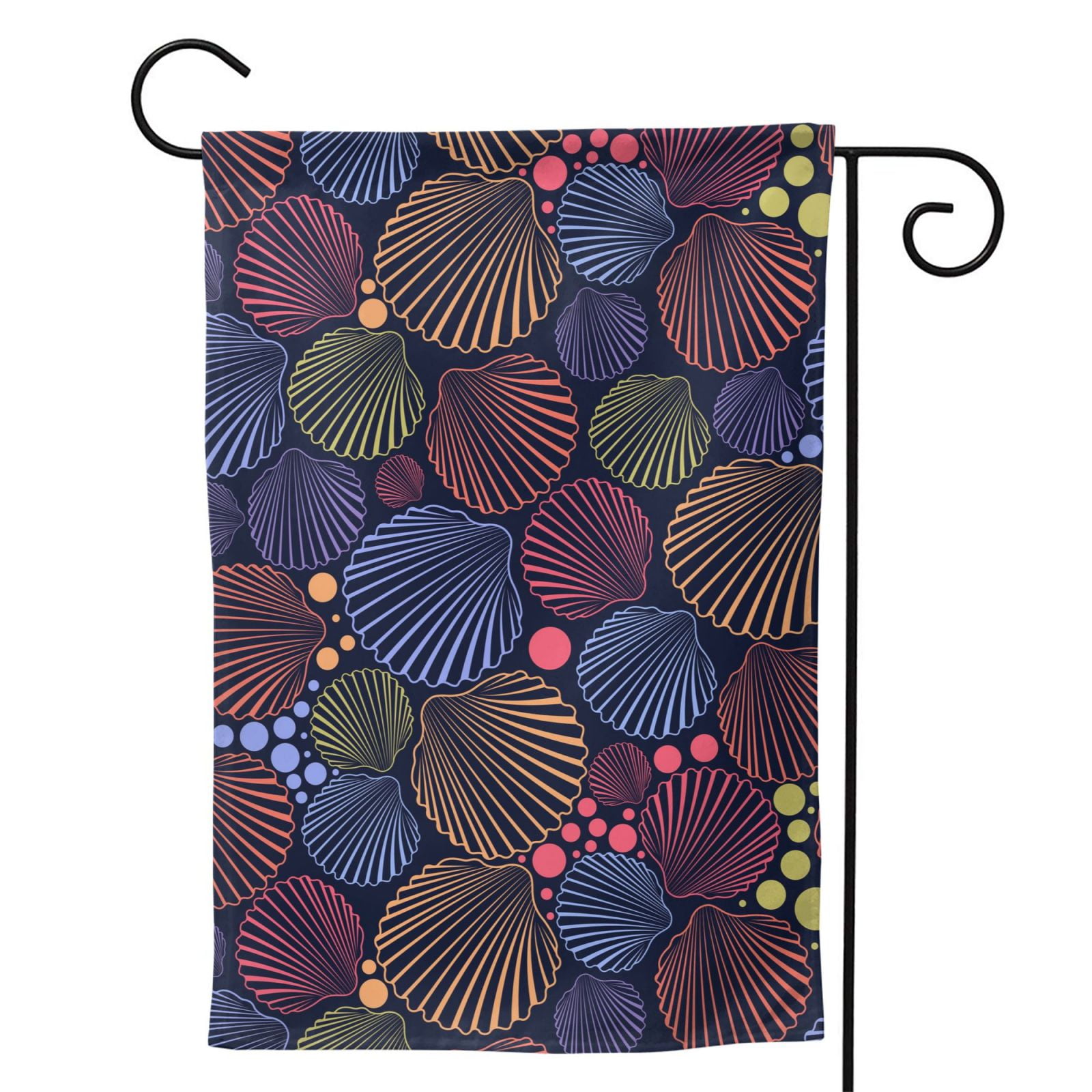 Sigee Colorful Shells for Live Happy Decorative Small Garden Flag ...