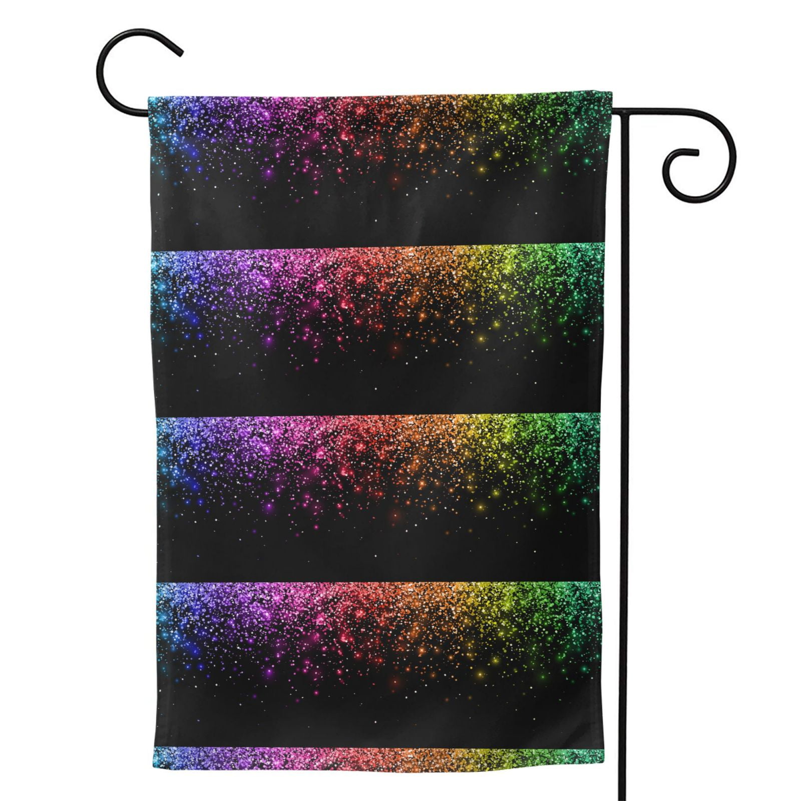 Sigee Colorful Sparkling for Live Happy Decorative Small Garden Flag ...