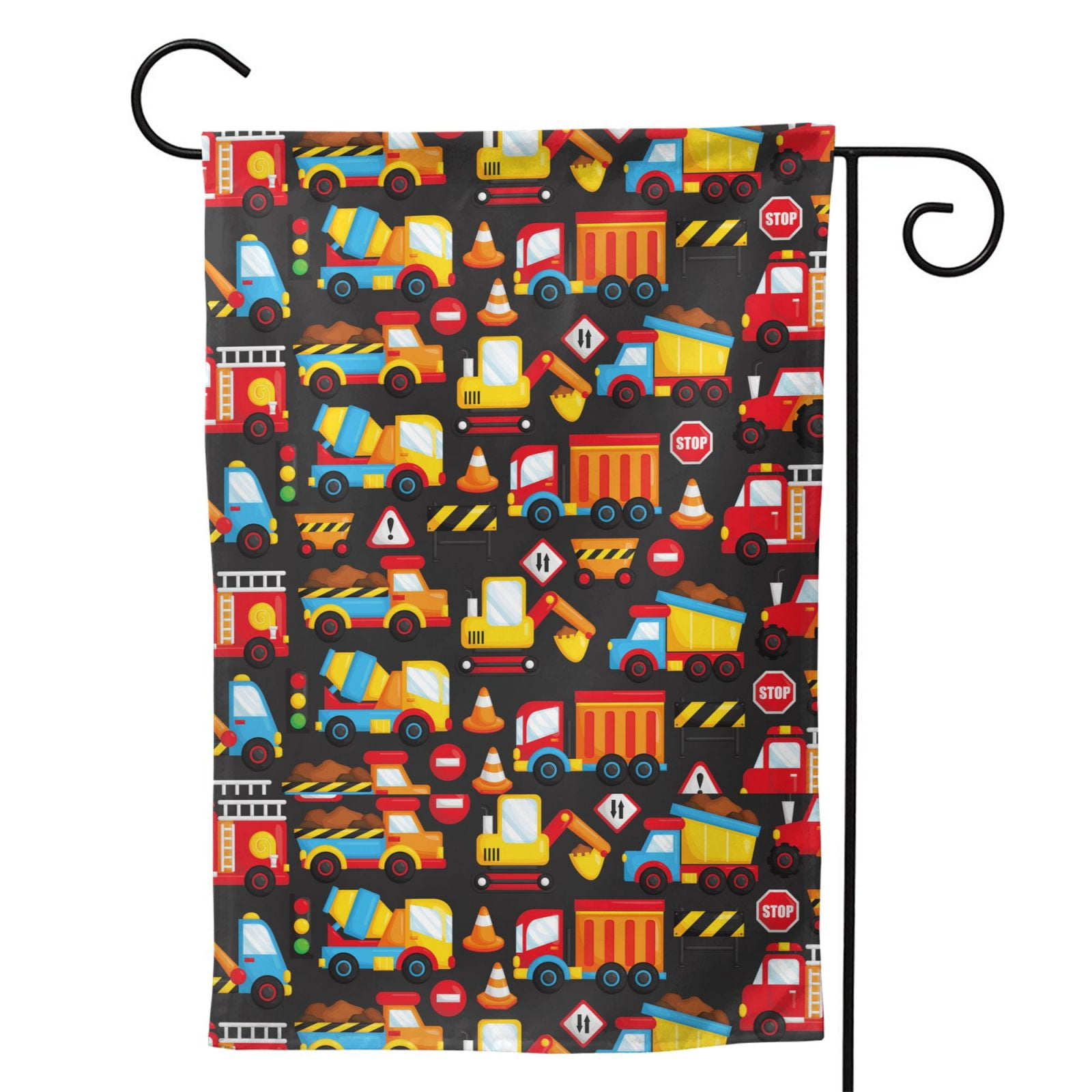 Sigee Construction Truck for Live Happy Decorative Small Garden Flag ...