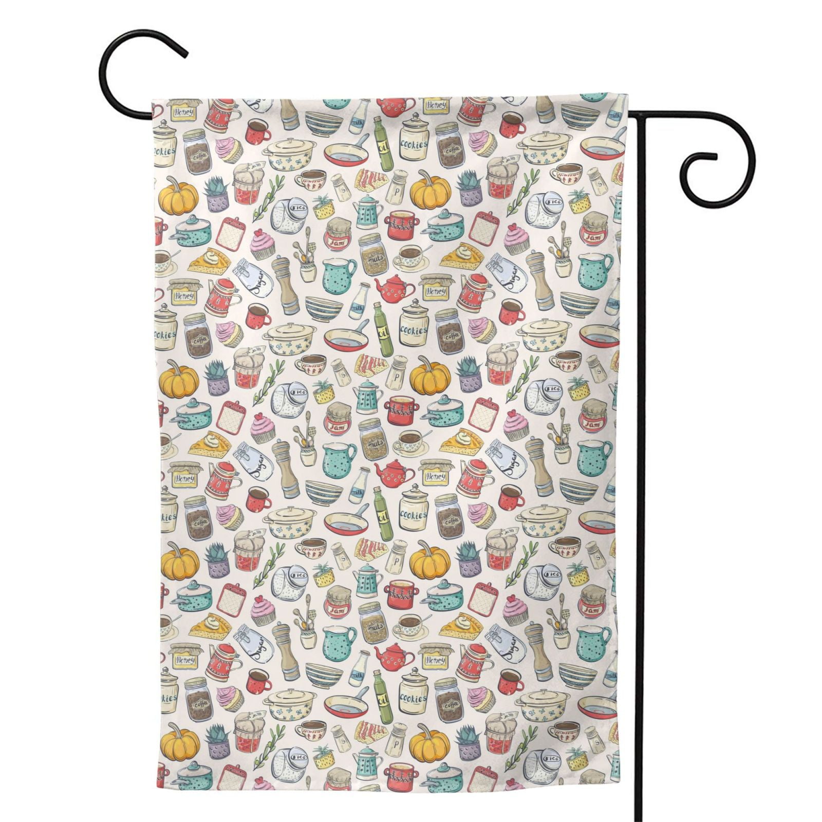 Sigee Cooking Utensils for Live Happy Decorative Small Garden Flag ...