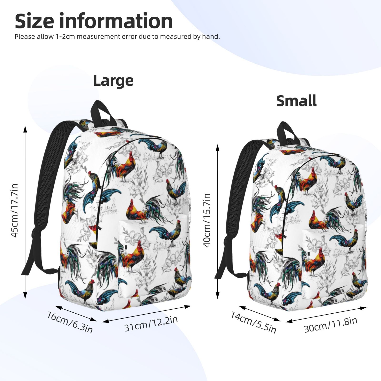 Sigee Cool Chicken for Canvas Large Capacity Laptop Backpack for Men ...