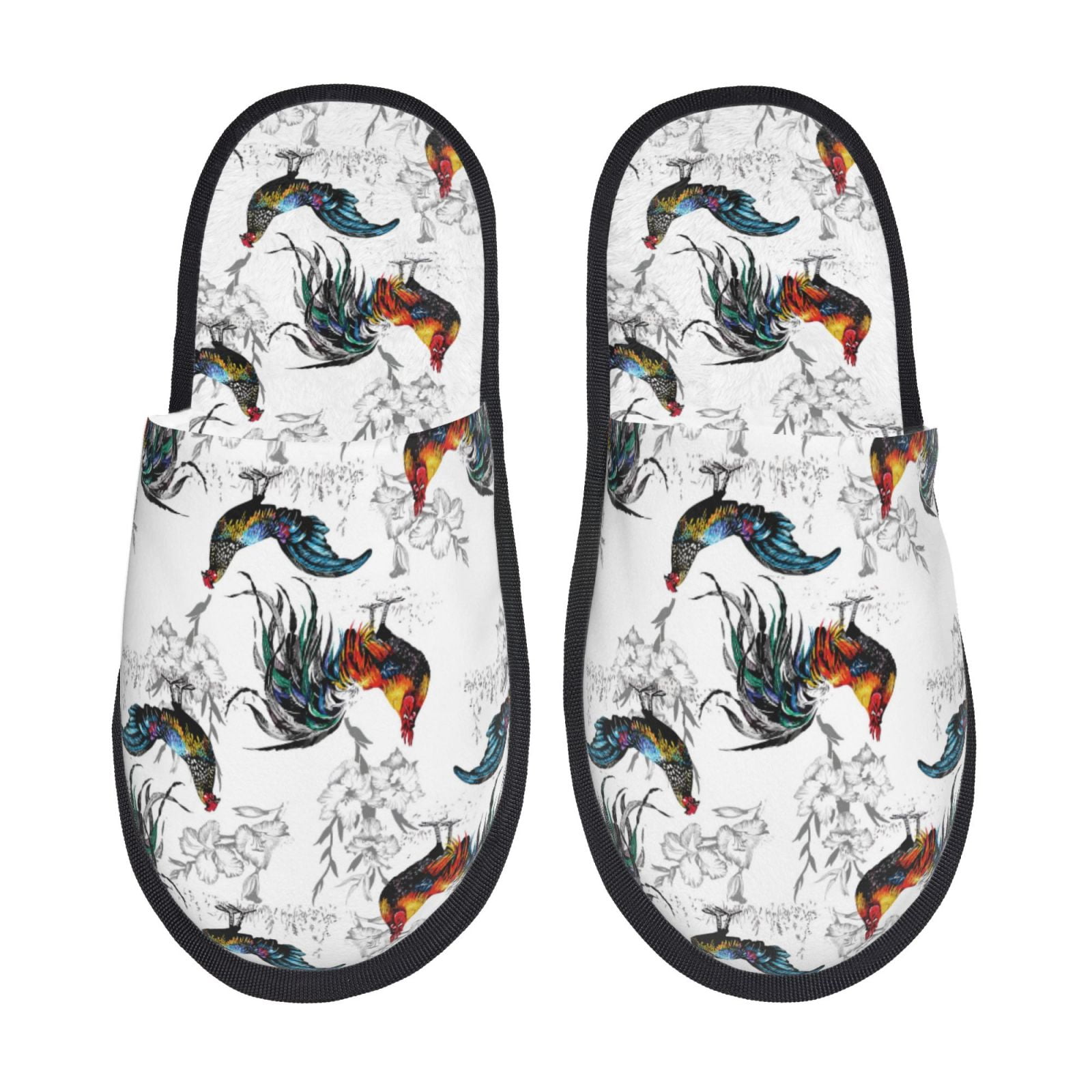 Sigee Cool Chicken for Cozy Furry Slippers Super Soft Indoor and ...