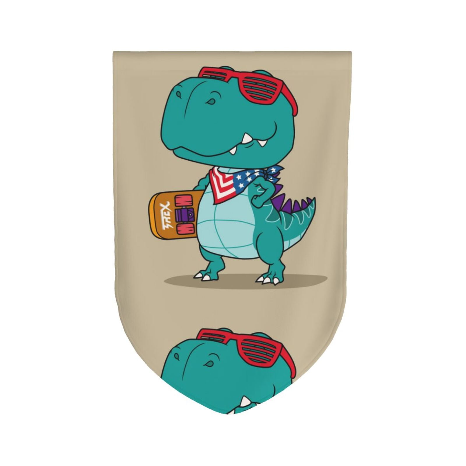 Sigee Cool Dino Playing Skateboard Printed Flag12.5 * 18in Outdoor Yard ...