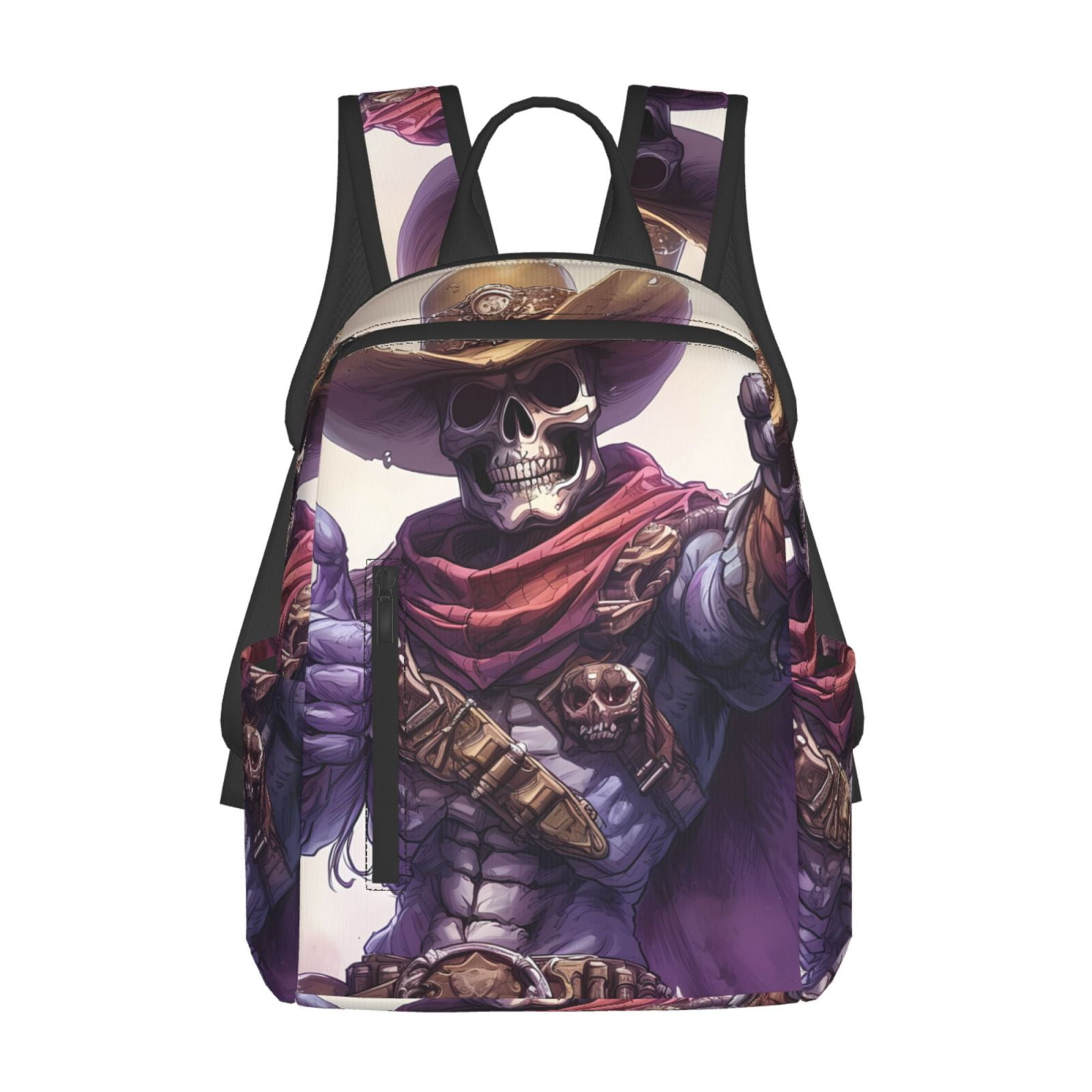 Sigee Cool Skull Cowboy for Lightweight Backpack for Hiking, Camping ...