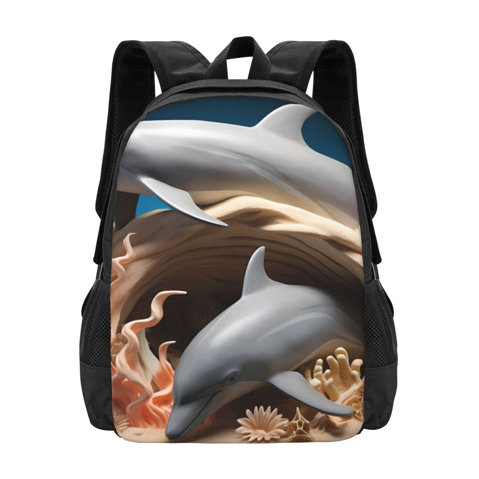 Sigee Coral Fish Dolphin for Simple large capacity backpack Travel ...