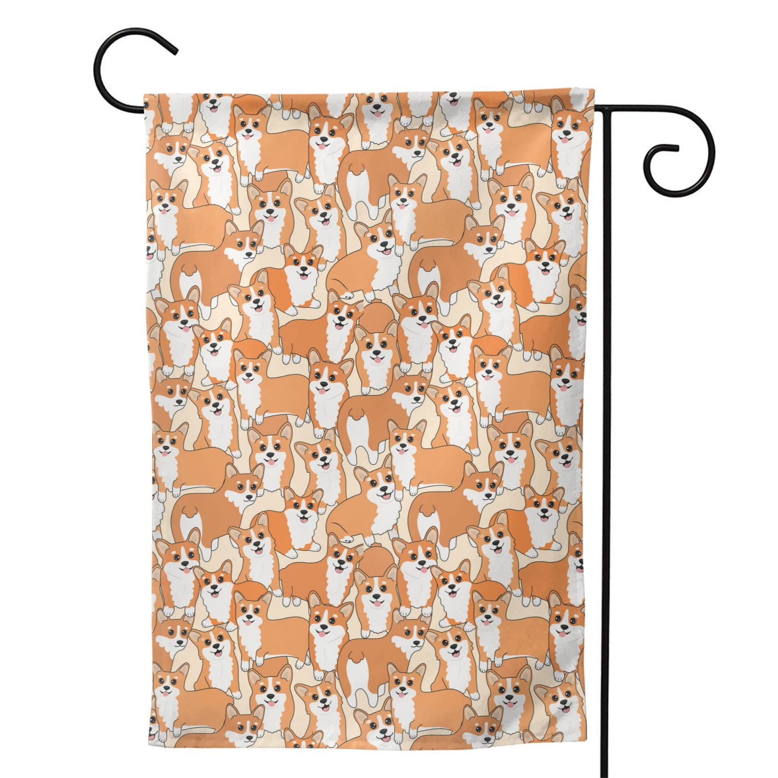 Sigee Corgi Animal for Live Happy Decorative Small Garden Flag,Double ...