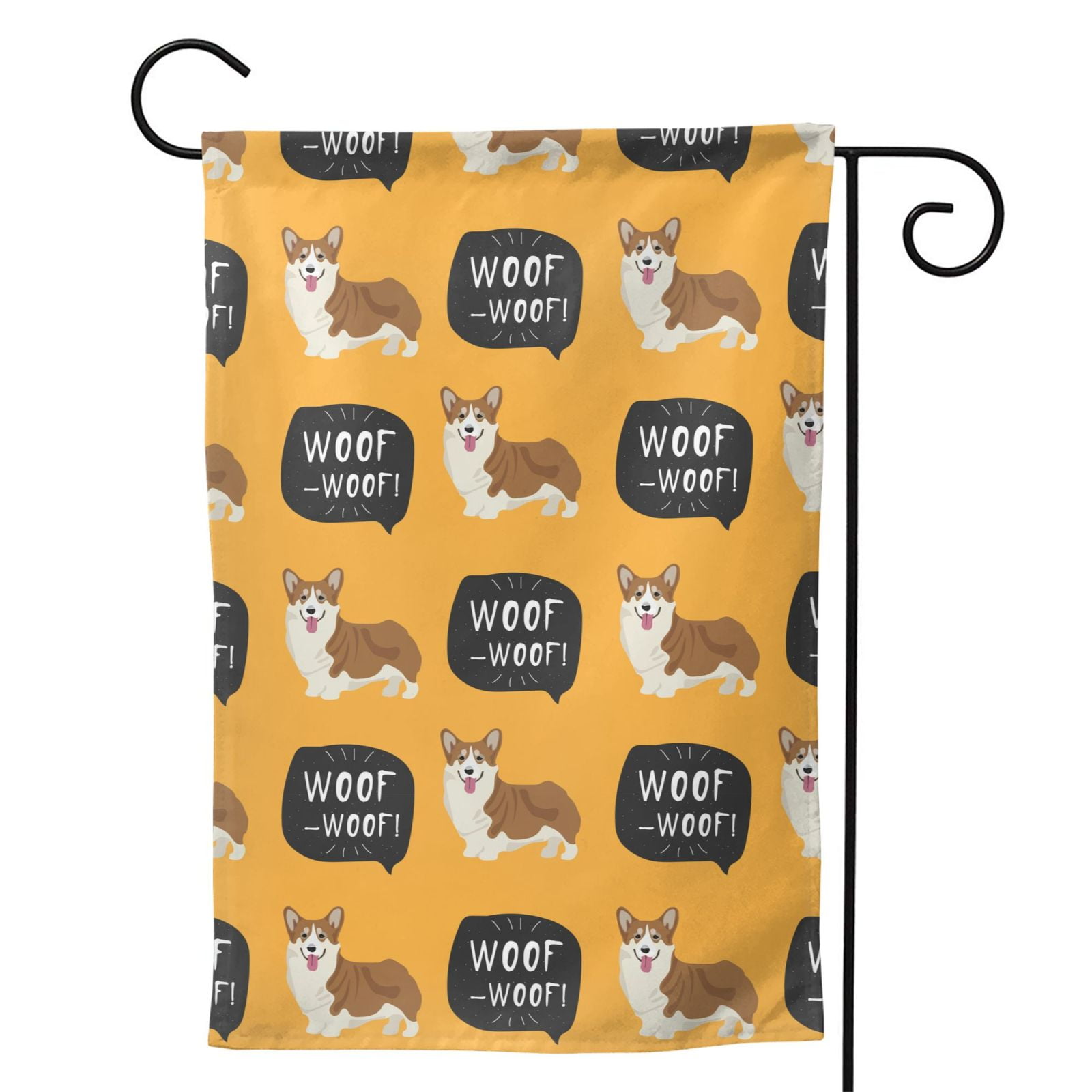 Sigee Corgi for Live Happy Decorative Small Garden Flag,Double Sided ...