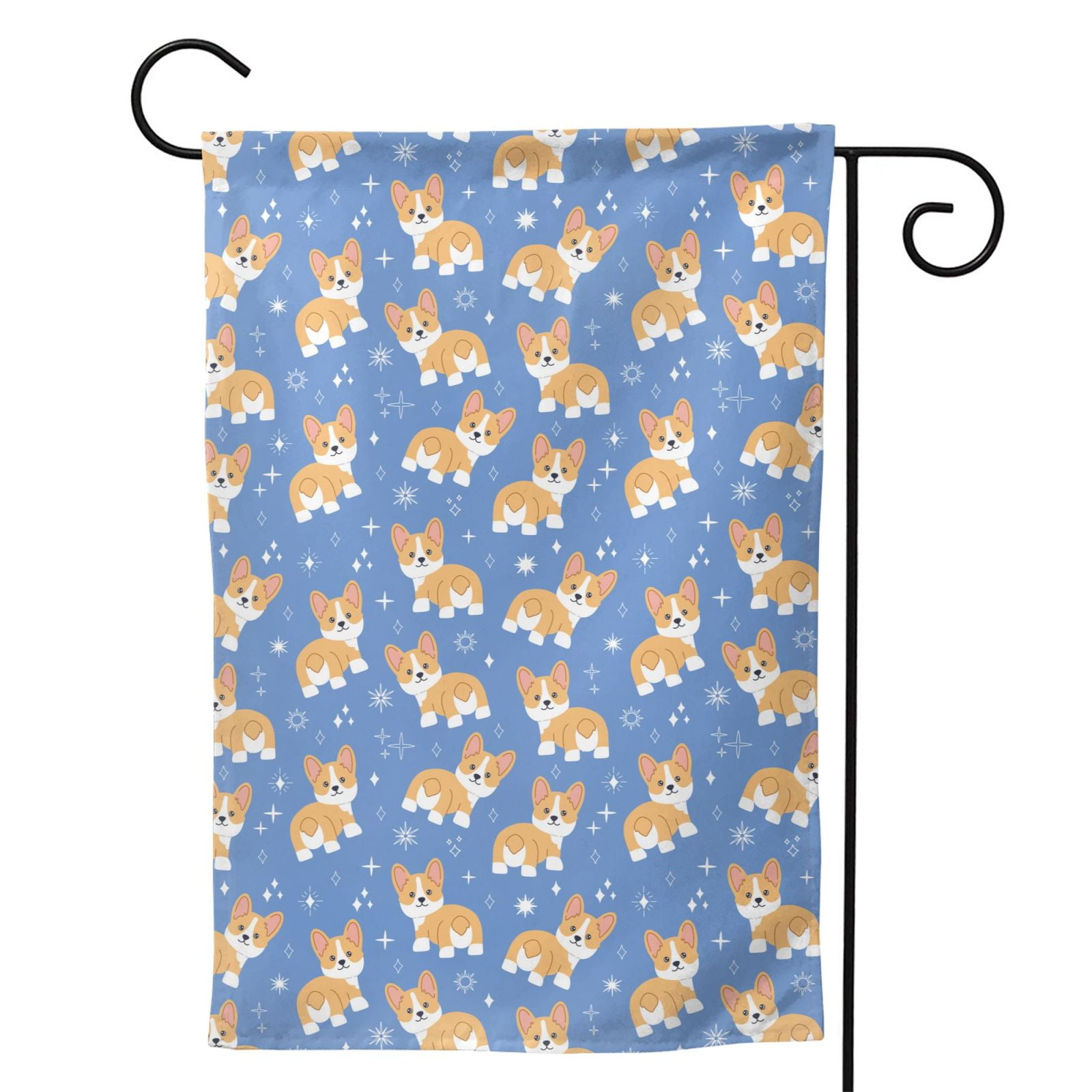 Sigee Corgi for Live Happy Decorative Small Garden Flag,Double Sided ...