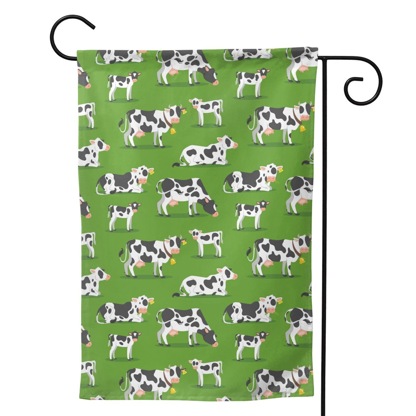 Sigee Cows With Calfs Green for Live Happy Decorative Small Garden Flag ...