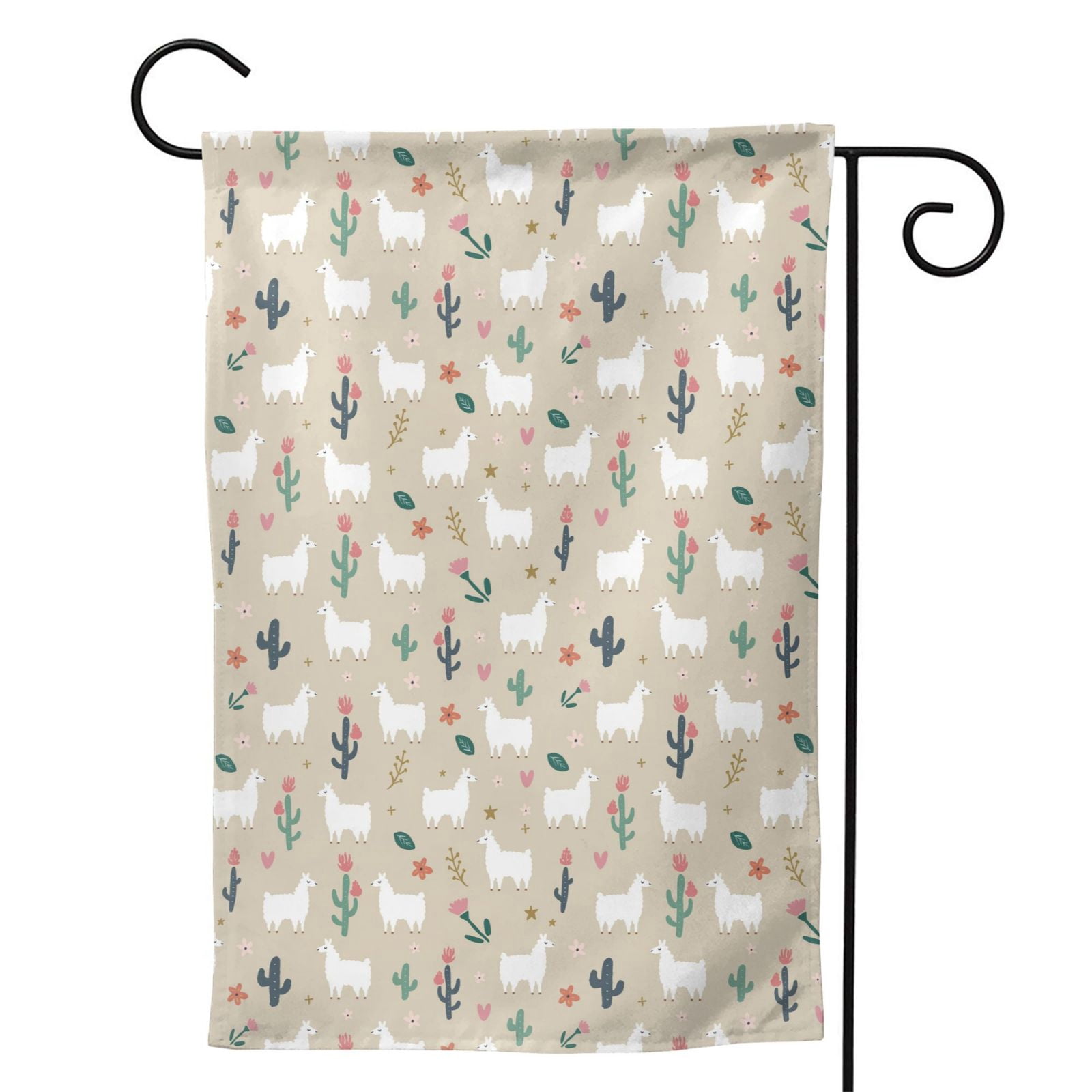 Sigee Cute Alpaca for Live Happy Decorative Small Garden Flag,Double ...