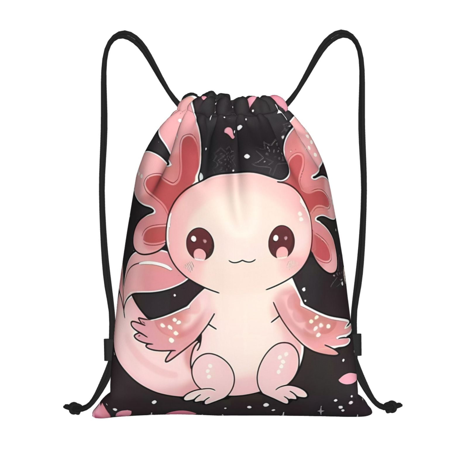 Sigee Cute Axolotl Sakura Blossoms for Drawstring Bag String Backpack ...