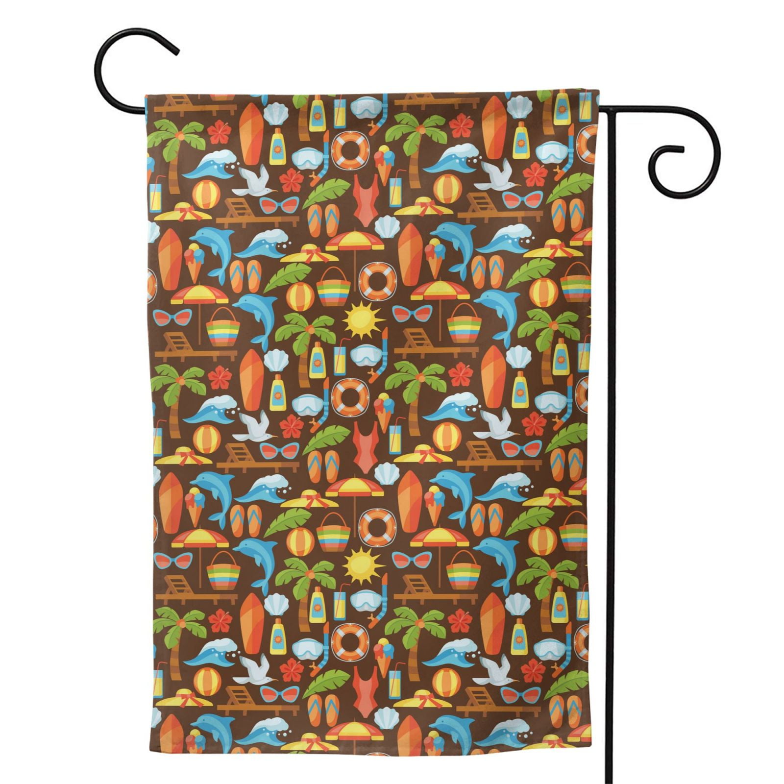 Sigee Cute Beach Dolphin for Live Happy Decorative Small Garden Flag ...