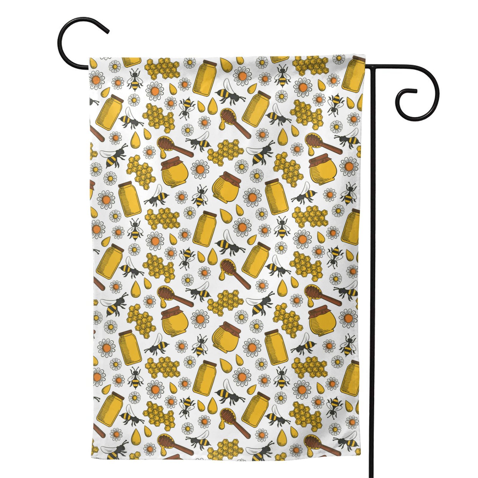 Sigee Cute Bee for Live Happy Decorative Small Garden Flag,Double Sided ...