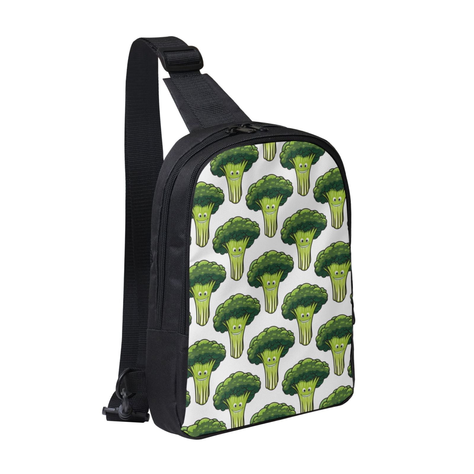 Sigee Cute Broccoli for Dual Pocket Sling Backpack Hiking Daypack ...