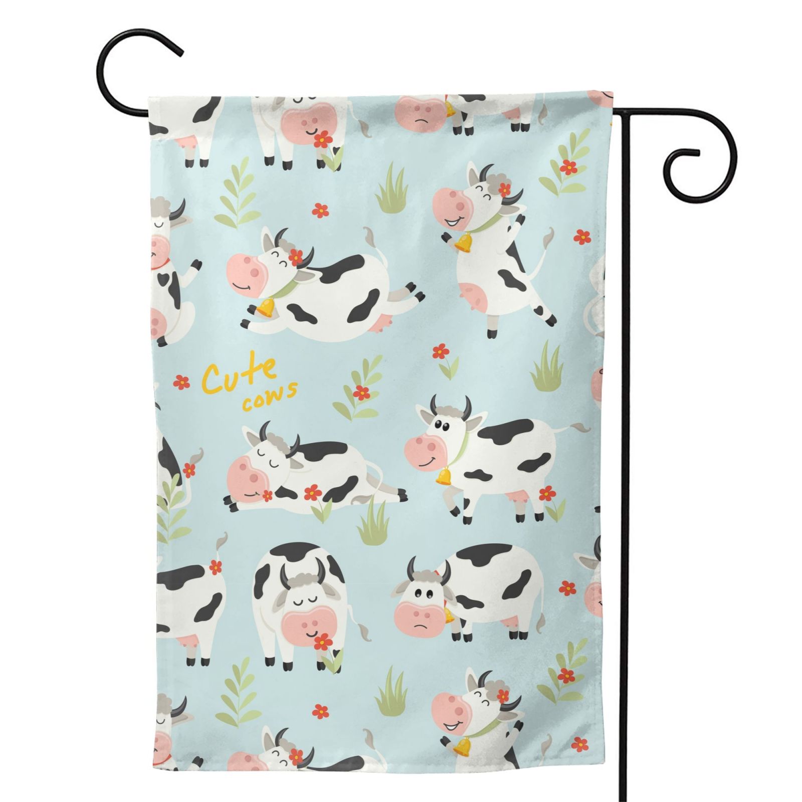 Sigee Cute Cows for Live Happy Decorative Small Garden Flag,Double ...