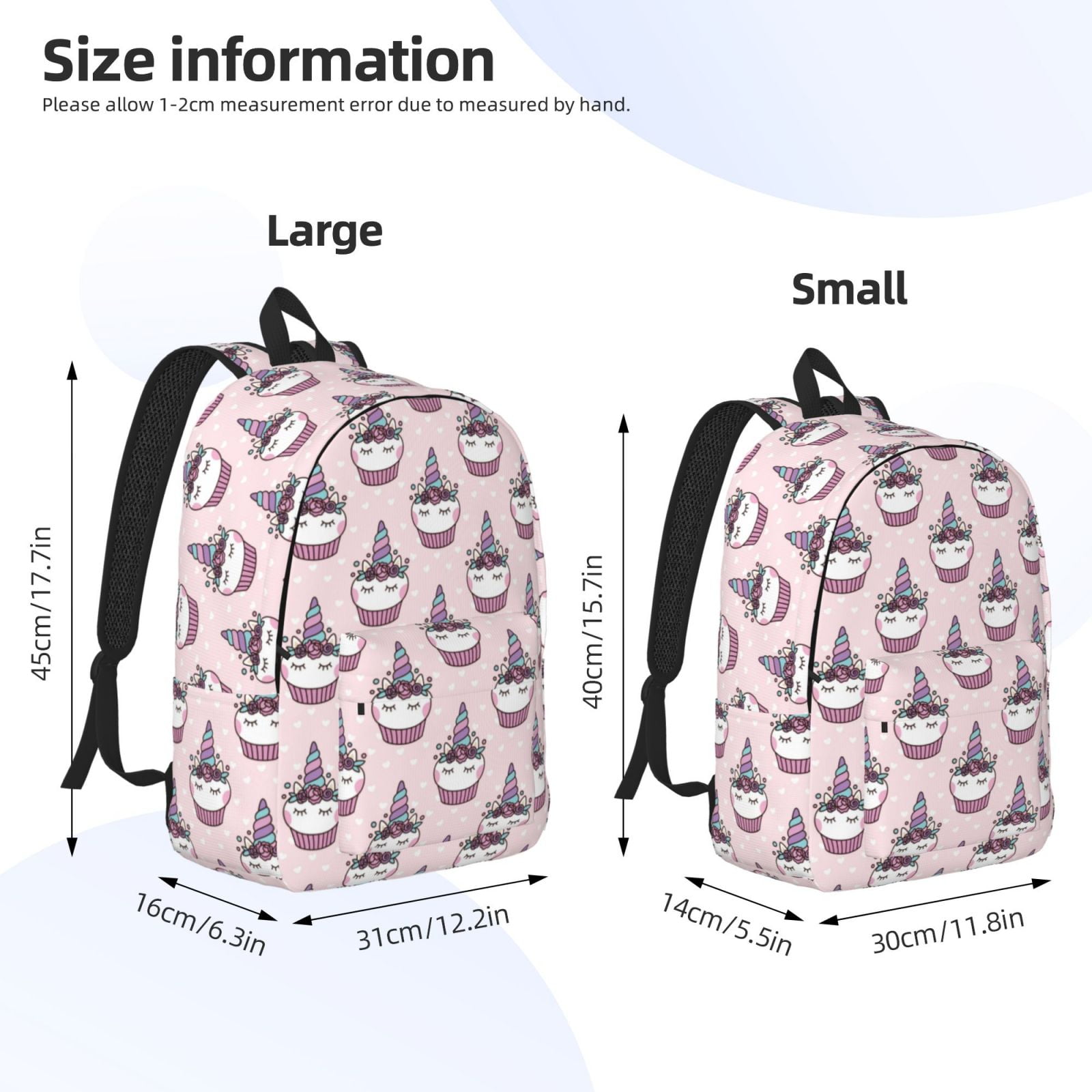 Sigee Cute Cupcake for Canvas Large Capacity Laptop Backpack for Men ...