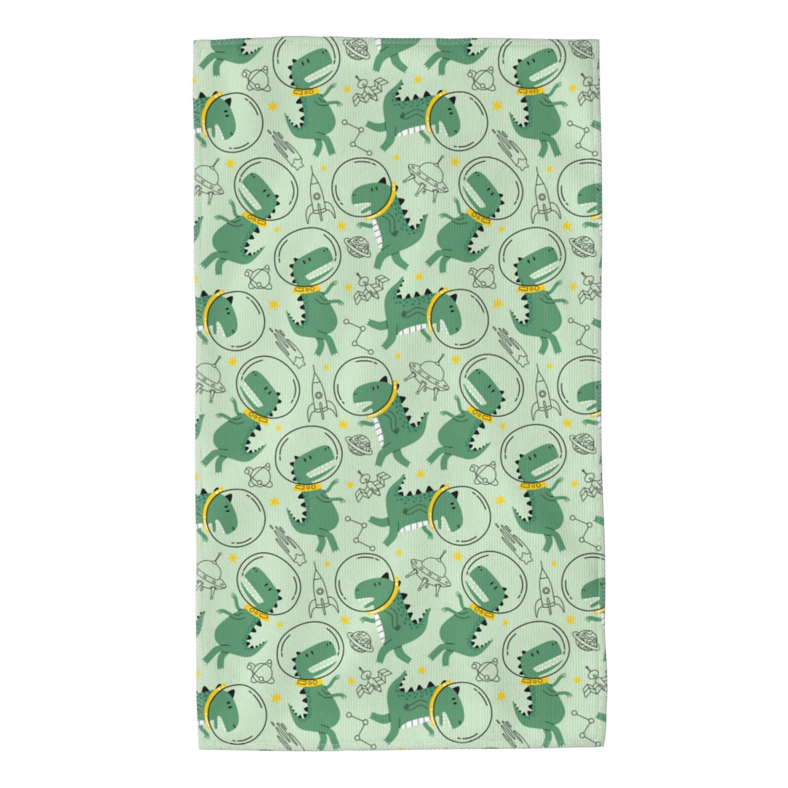 Sigee Cute Dinosaurs in Space Print Superfine Fiber Towel Soft ...
