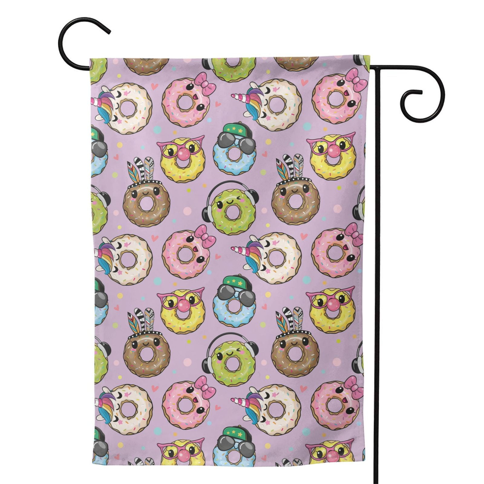 Sigee Cute Donuts for Live Happy Decorative Small Garden Flag,Double ...