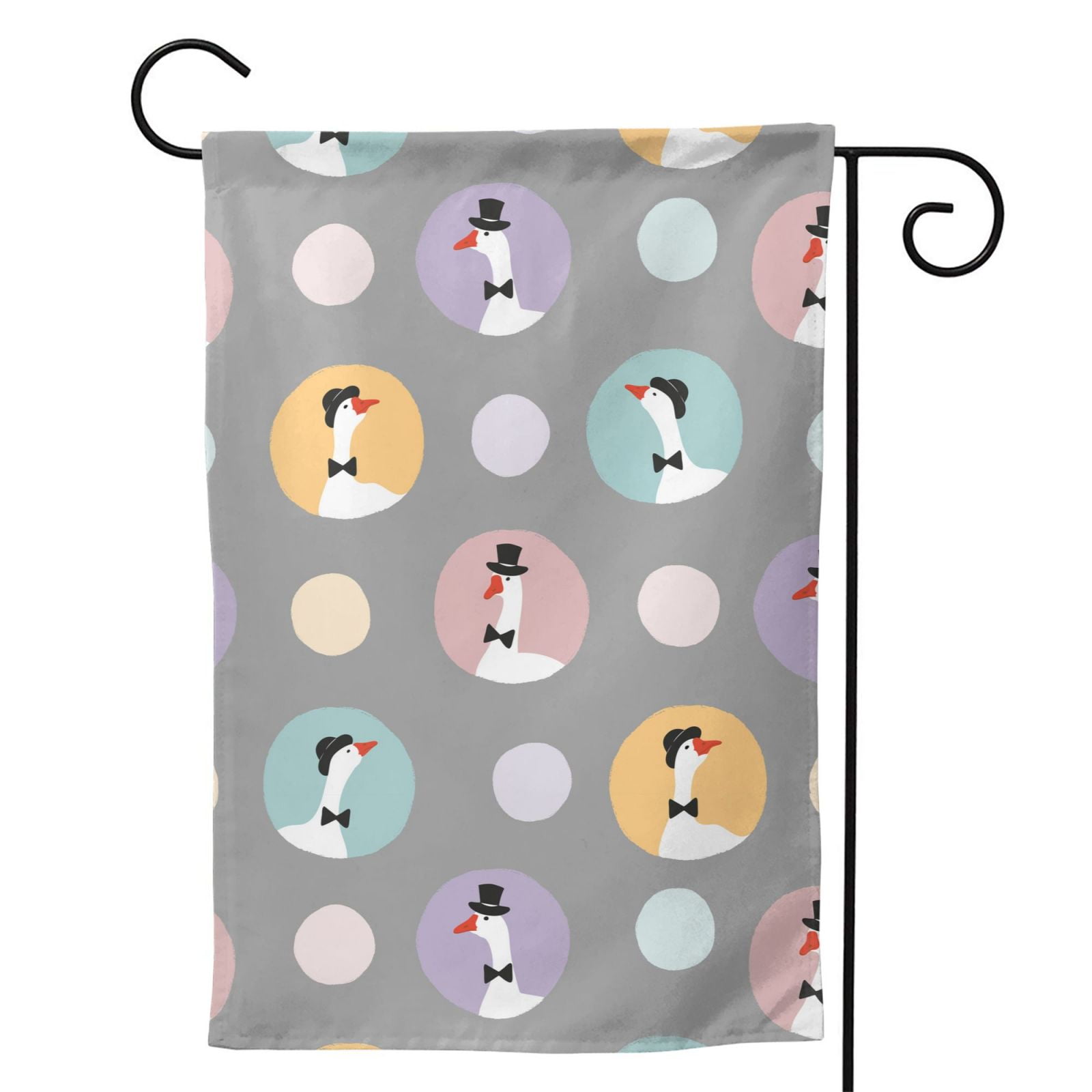 Sigee Cute Geese for Live Happy Decorative Small Garden Flag,Double ...