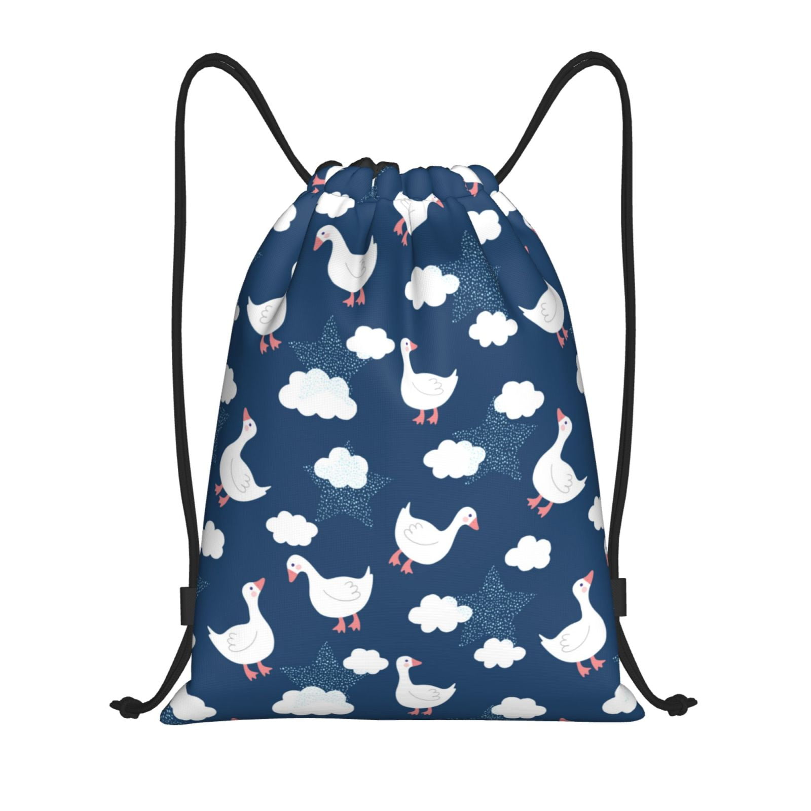 Sigee Cute Goose On Blue Sky for Drawstring Bag String Backpack for ...