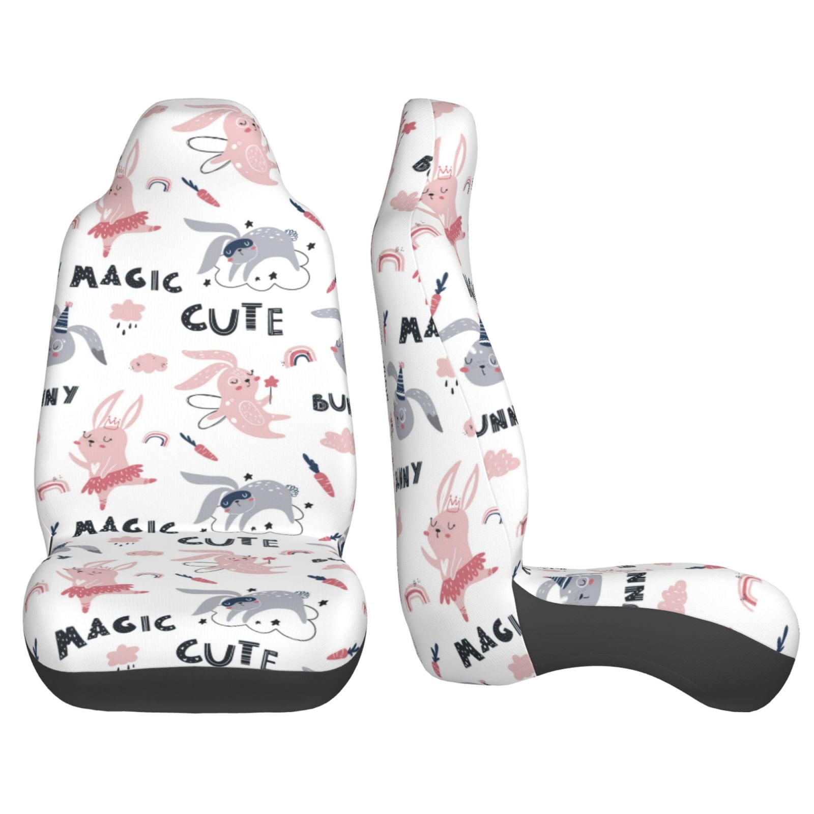 Sigee Cute Magic Bunny for Universal Car Seat Covers, Premium Car Seat ...