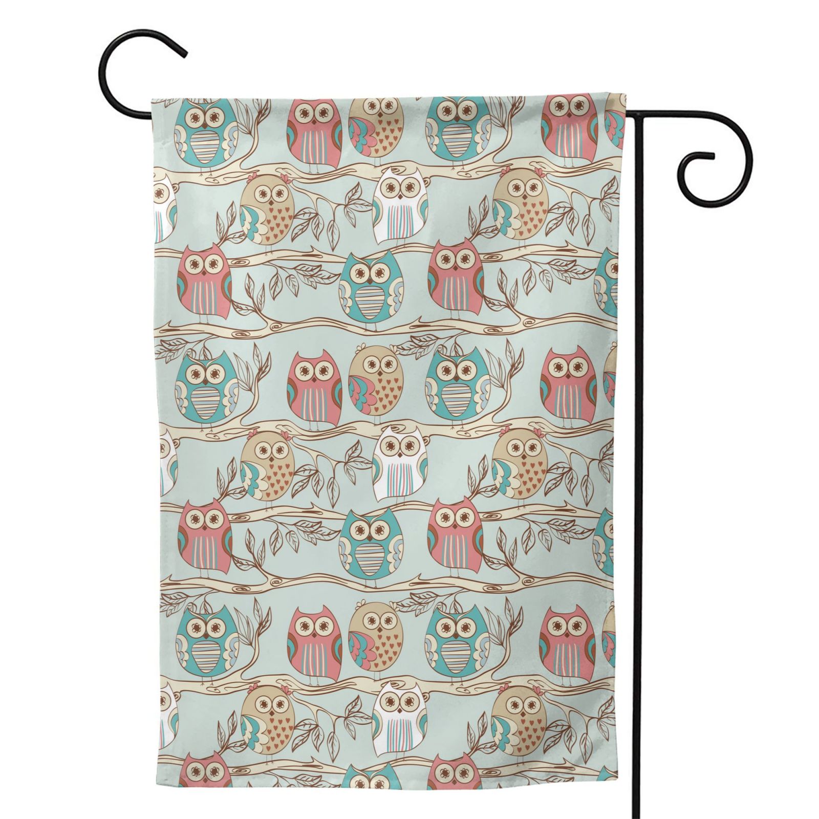 Sigee Cute Owl for Live Happy Decorative Small Garden Flag,Double Sided ...