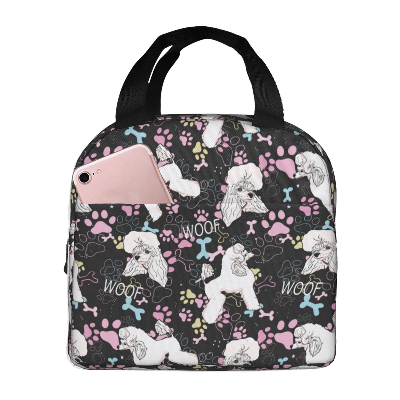 Sigee Cute Poodle Dog for Lunch Bag for Women Men, Reusable Lunch Bag ...