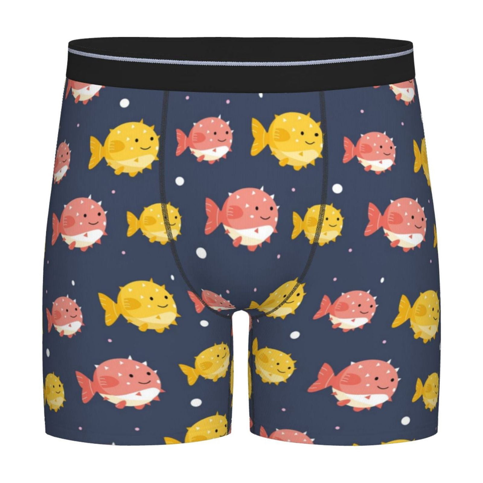 Sigee Cute Puffer Fish for Men's Boxer Briefs,Moisture Wicking and ...