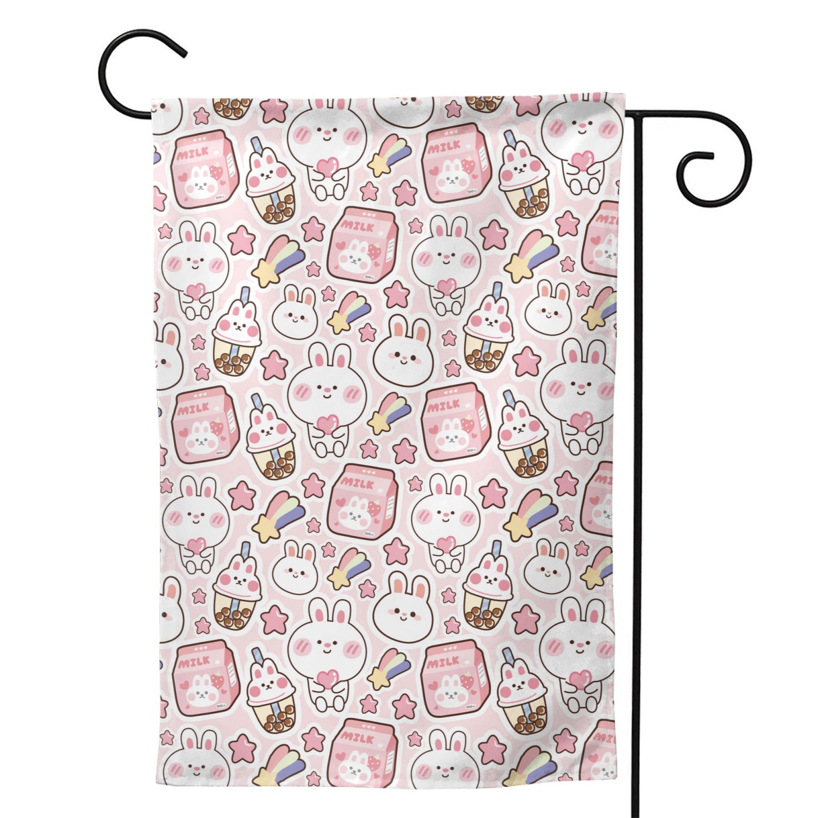 Sigee Cute Rabbit for Live Happy Decorative Small Garden Flag,Double ...