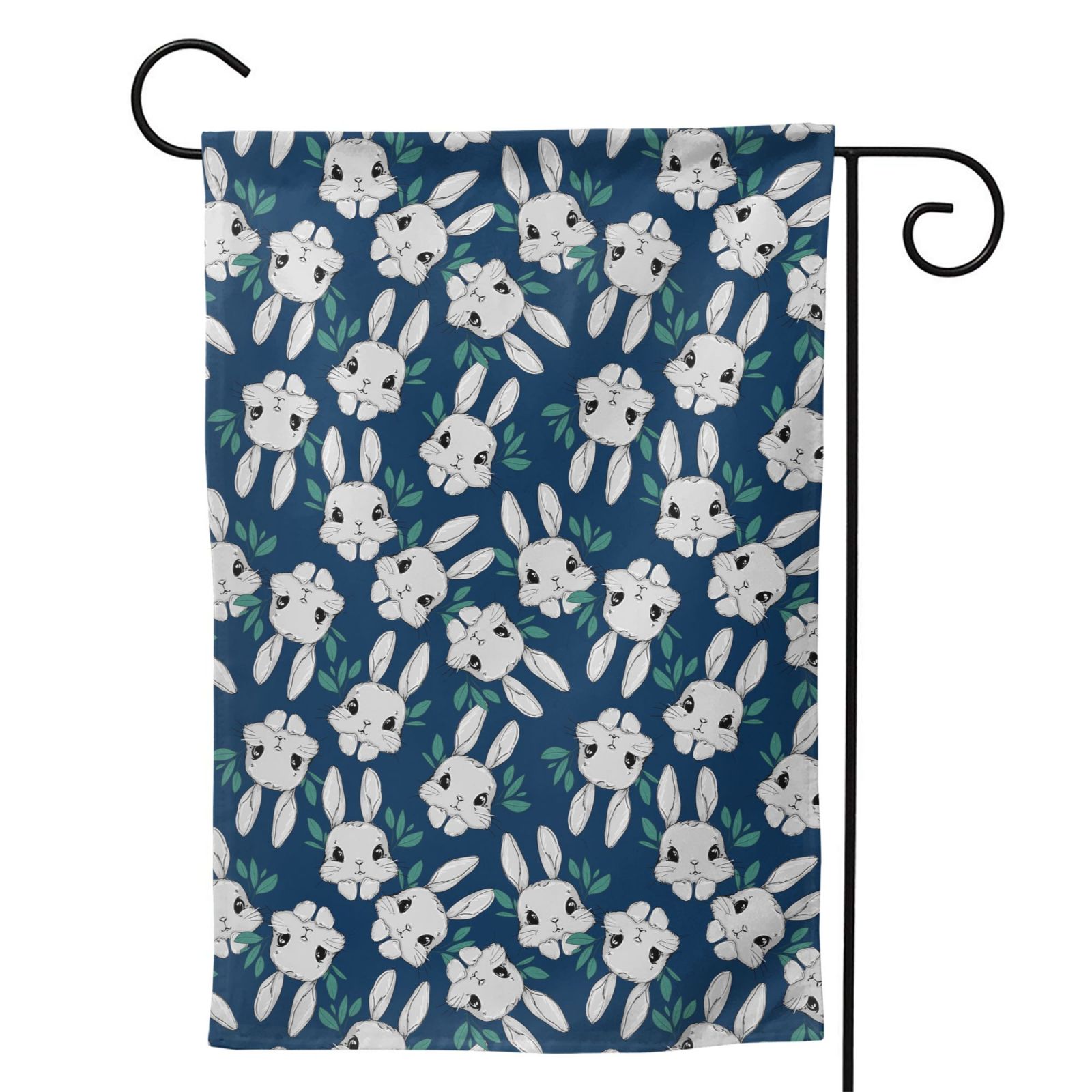 Sigee Cute Rabbit for Live Happy Decorative Small Garden Flag,Double ...