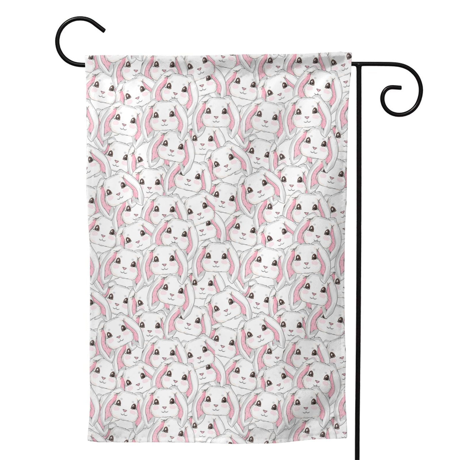 Sigee Cute Rabbit for Live Happy Decorative Small Garden Flag,Double ...