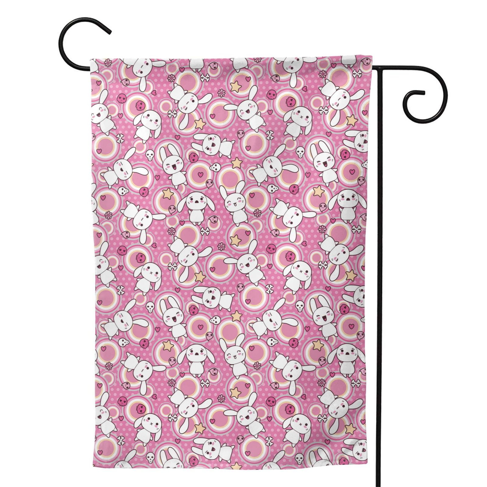 Sigee Cute Rabbit for Live Happy Decorative Small Garden Flag,Double ...