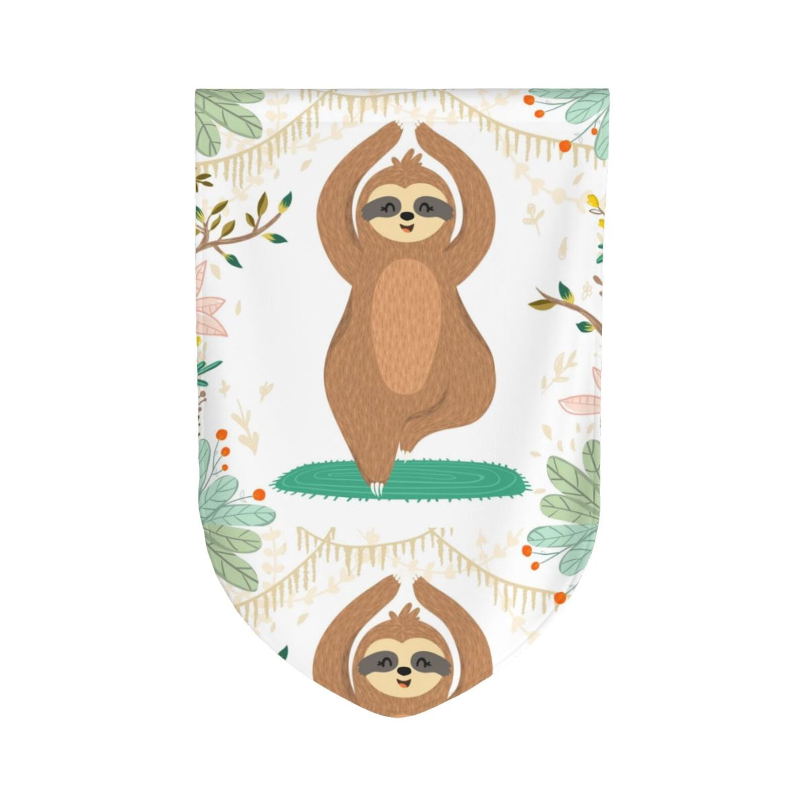 Sigee Cute Sloth In Yoga Pose Tree Printed Flag12.5 * 18in Outdoor Yard ...