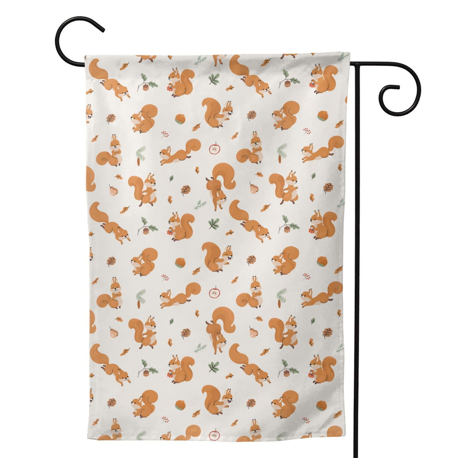Sigee Cute Squirrel Fall for Live Happy Decorative Small Garden Flag ...