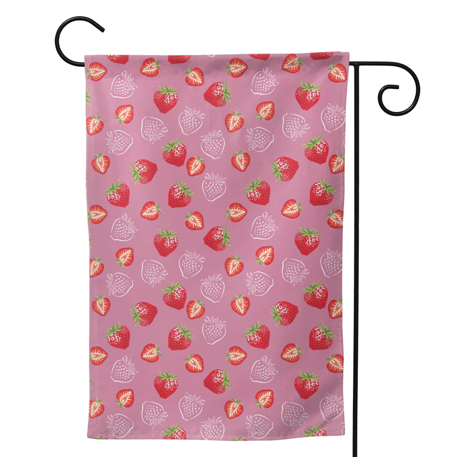 Sigee Cute Strawberry for Live Happy Decorative Small Garden Flag ...