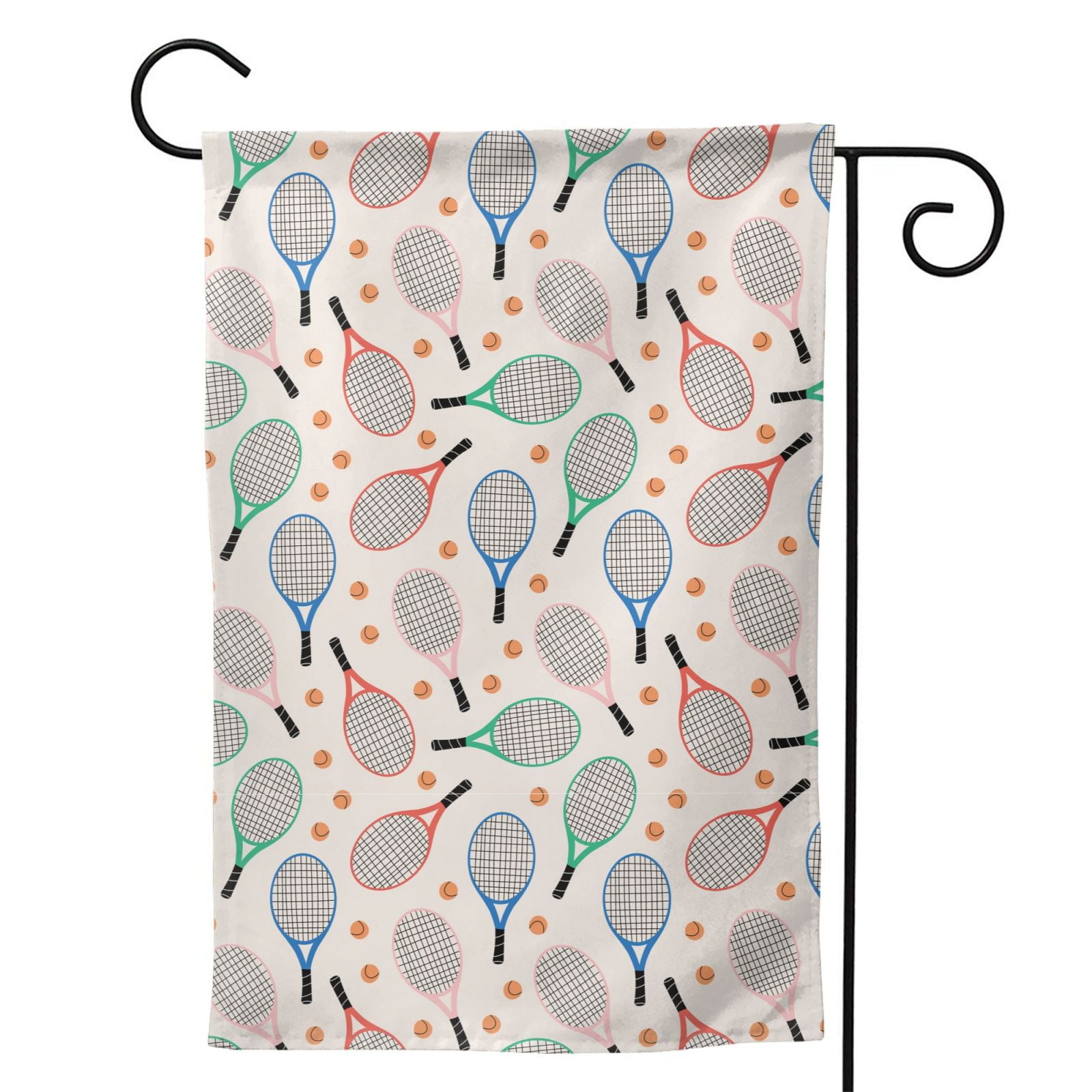 Sigee Cute Tennis Racket for Live Happy Decorative Small Garden Flag ...