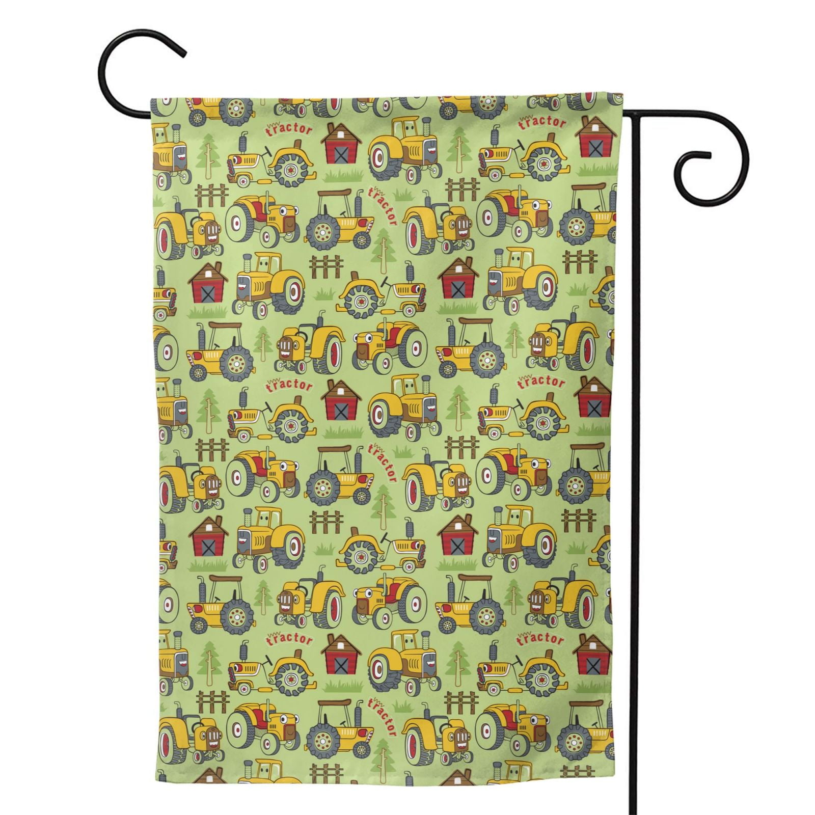 Sigee Cute Tractor for Live Happy Decorative Small Garden Flag,Double ...