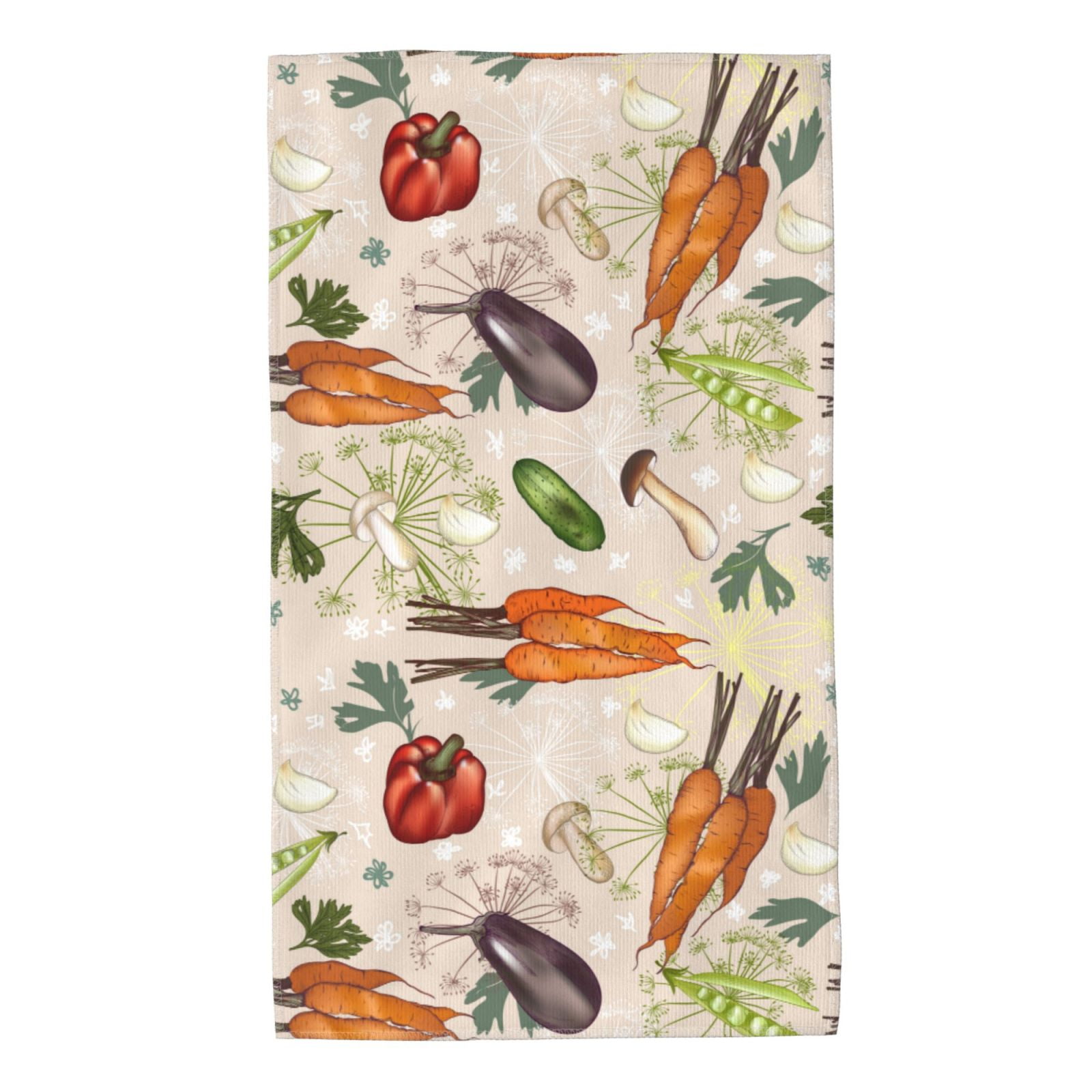 Sigee Cute Vegetables Print Superfine Fiber Towel Soft, Absorbent ...