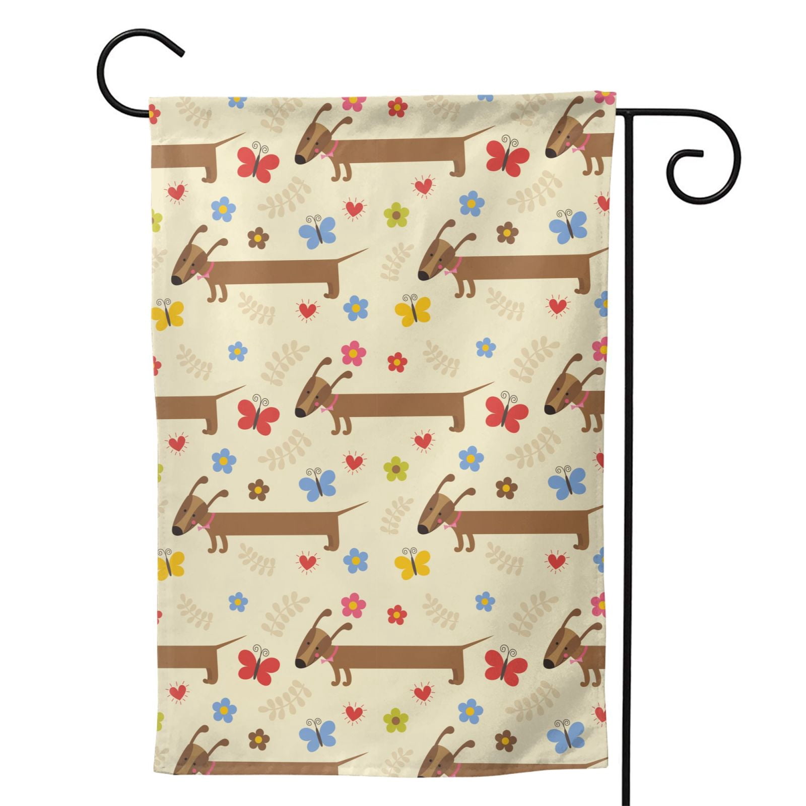 Sigee Dachshund Dog And Flower for Live Happy Decorative Small Garden ...