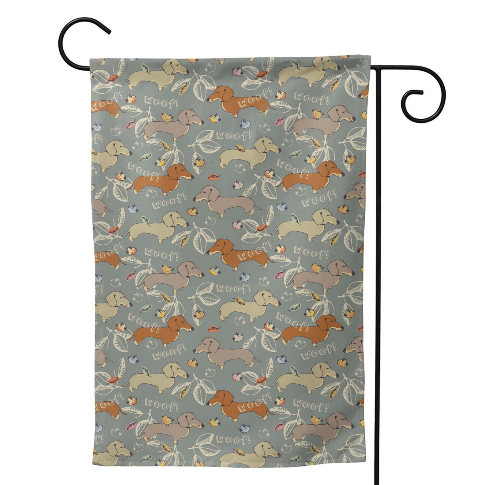 Sigee Dachshund Dog Bird for Live Happy Decorative Small Garden Flag ...